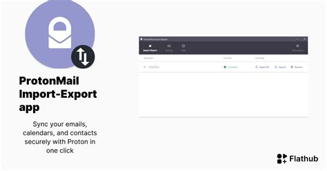 install protonmail import export app on linux flathub