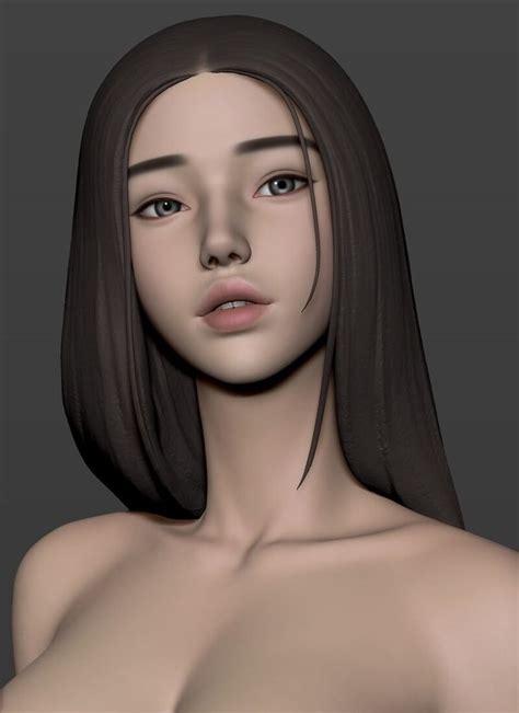 artstation girl in leather blender character modeling zbrush