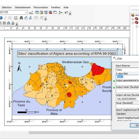 Interpolation IDW Par ArcMap Download Scientific Diagram