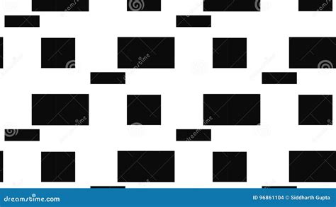 Simple Modern Abstract Monochrome Abstract Rectangle Checkered Pattern Stock Illustration