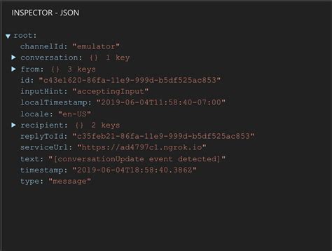 Bot Inspector Collapsible Json · Issue 1566 · Microsoftbotframework Emulator · Github