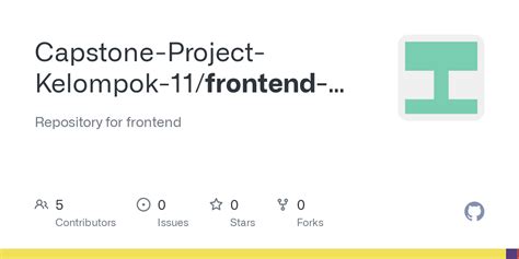 Github Capstone Project Kelompok Frontend Web React Repository For Frontend
