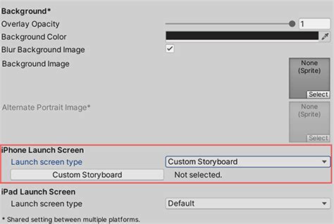 Unity Manual Ios Player Settings Splash Image