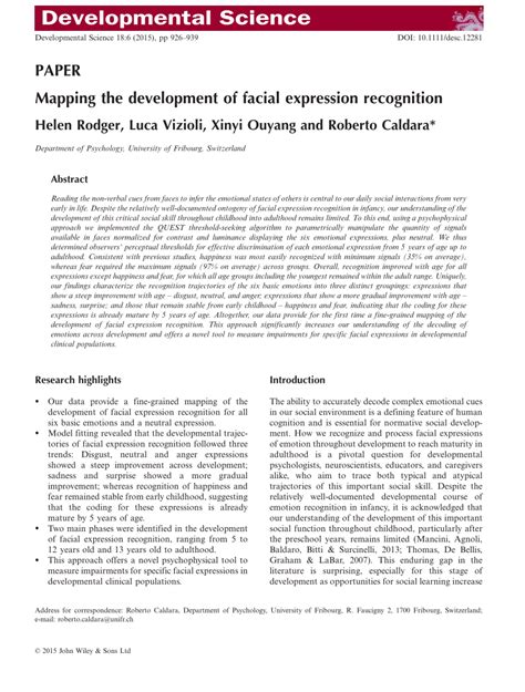 pdf developmental eye movement strategies for decoding facial