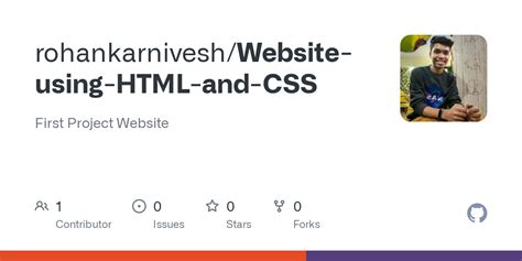 GitHub Rohankarnivesh Website Using HTML And CSS First Project Website
