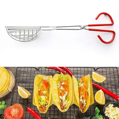 Afralia™ Taco Shell Maker Press Tortilla Fryer Tong Plated Tortilla Pr