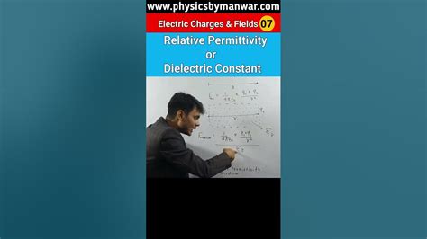 Relative Permittivity Relative Permittivity Or Dielectric Constant Youtube