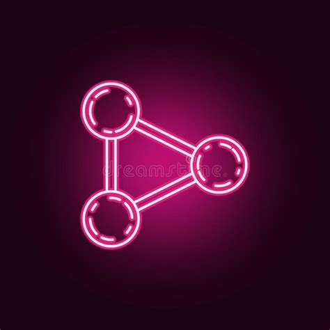 connected points icon elements of media in neon style icons stock illustration illustration