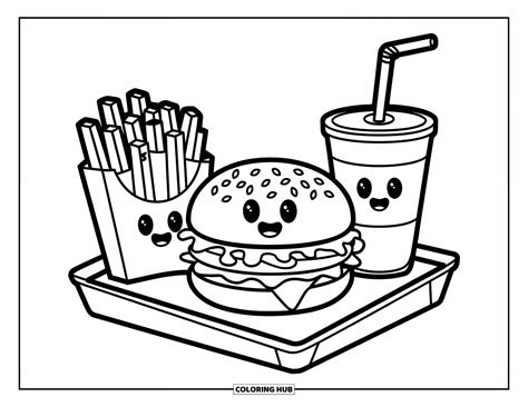 55 Dibujos De Hamburguesas Para Colorear Para Niños Y Adultos Gratis