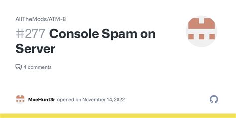 Console Spam On Server · Issue 277 · Allthemodsatm 8 · Github