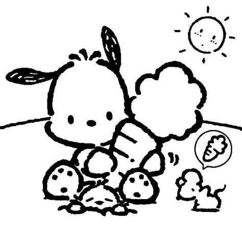 Pochacco Coloring Pages Coloringlib
