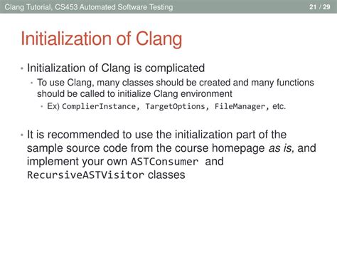 Ppt Clang Tutorial Powerpoint Presentation Free Download Id2185478