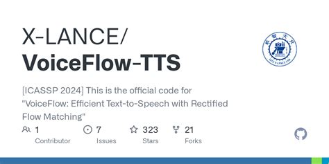 Github X Lance Voiceflow Tts [icassp 2024] This Is The Official Code For Voiceflow