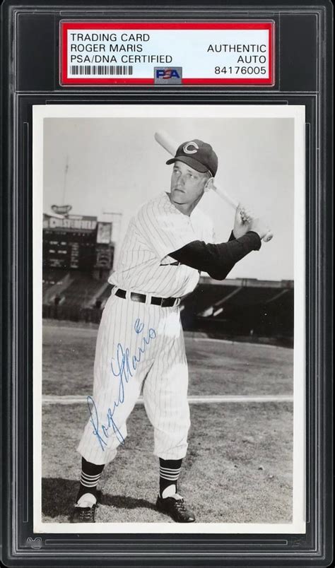 1958 Roger Maris Signed Rookie Postcard Rc Mint Beauty Dead Centered