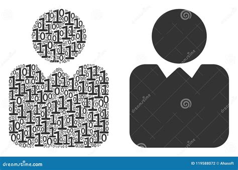 Person Composition Of Binary Digits Stock Vector Illustration Of