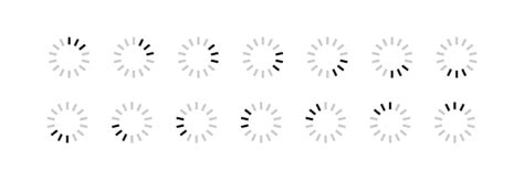 Premium Vector Load Icon Set Loading Circle Symbol Progress Button Sign Download Bar Concept