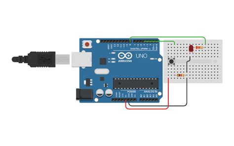 Circuit Design Control A Led By The Arduino Tinkercad