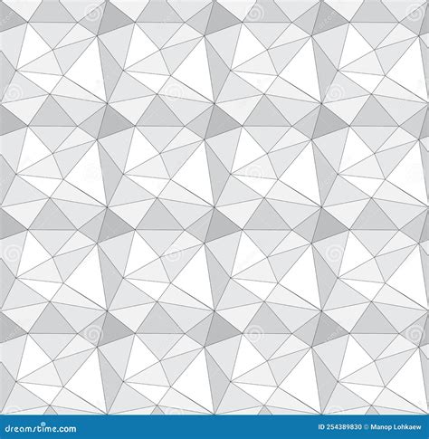 Gray Triangle Grid Seamless Pattern Background Vector Illustration Stock Vector Illustration