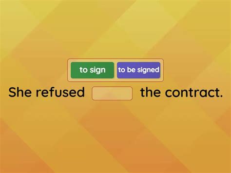 The Infinitive Active Or Passive Complete The Sentence