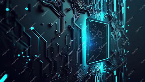 Premium Ai Image Abstract Technology Background Circuit Cpu Motherboard Illustration Digital