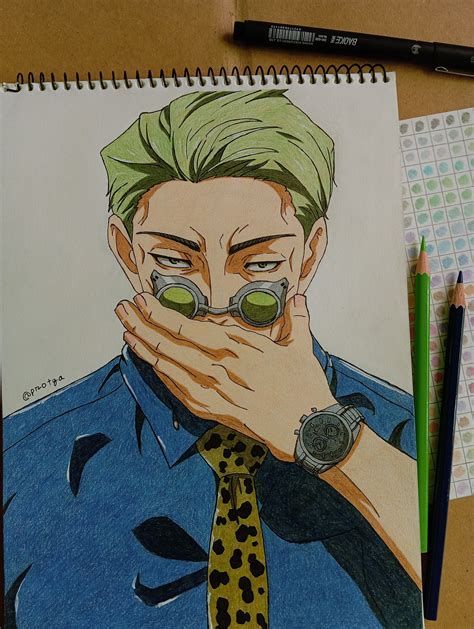 Kento Nanami Jjk Coloured Manga Panels Jjk Coloring Book Jjk Drawing