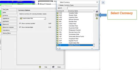 Primavera Currency How To Add New Currency Or Change Project Currency Planning Engineer Est