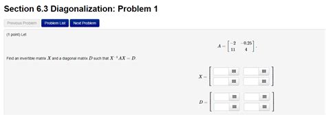 solved section 6 3 diagonalization problem 1 previous