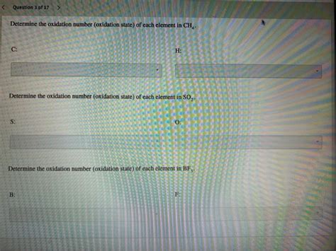 Solved Question Of Determine The Oxidation Number Chegg Com
