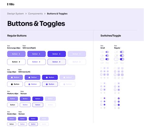 Design System Buttons And Input Fields By Filllo Saas For Filllo Design