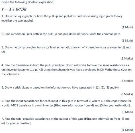 solved given the following boolean expression y a bcde