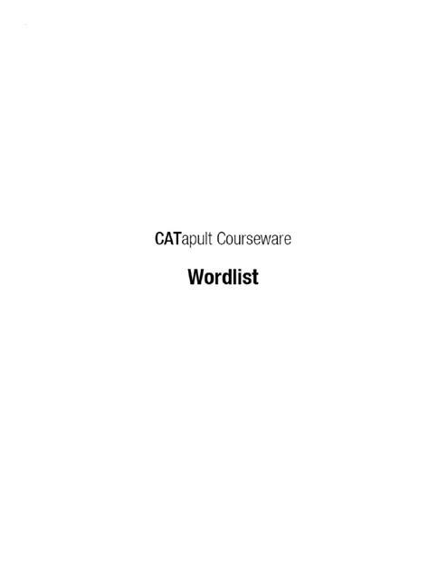 Wordlist Pdf