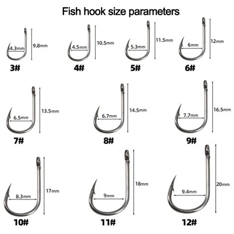 High Carbon Steel Fishing Hooks 400pcs Wide Gap Offset Fishing Hook Set