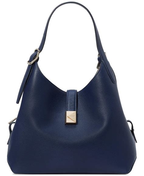 Kate Spade Deco Pebbled Leather Tote Bag In Blue Lyst