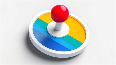 Retro Joystick Gamepad Icon Isolated Generative Ai Stock Illustration