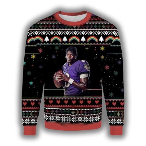 Lamar Jackson Ravens Ugly Christmas Sweater