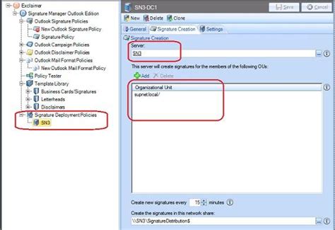 Issue In The Signature Deployment Policy Settings Exclaimer Knowledge