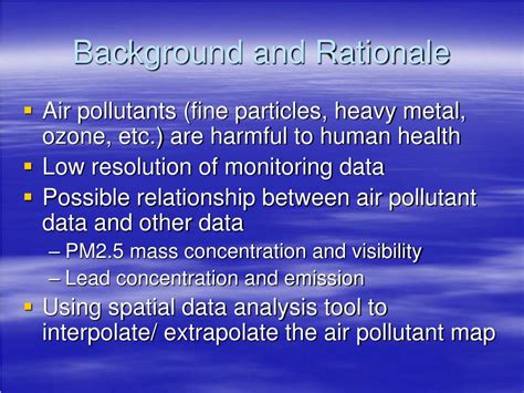 Ppt Using Auxiliary Data For Air Pollutant Spatial Interpolation Powerpoint Presentation Id