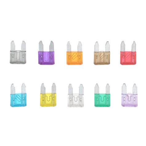 100pcs Mini Car Fuse Kit Color Coded For Ten Amps Fuses With Alligator Clip Electric Tester