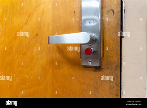 Open Classroom Door With New Door Hardware With Security Locks For A