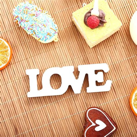 Деревянные буквенные праздничные украшения алфавит слово любовь Стоящий 12x4x1 2 см Дерево