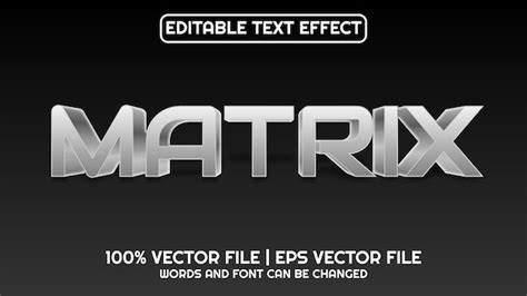 Premium Vector Editable Text Effect Modern 3d Matrix And Minimal Font Style