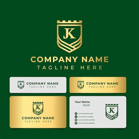 모든 비즈니스에 적합한 letter jk 모노그램 쉴드 킹 로고 프리미엄 벡터