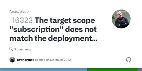 The Target Scope Subscription Does Not Match The Deployment Scope