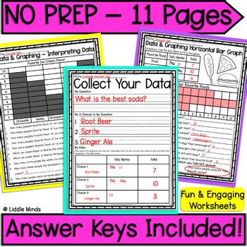 1st Grade Data And Graphing Bundle By Liddle Minds TPT