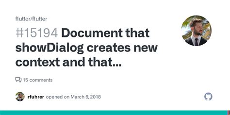 Document That ShowDialog Creates New Context And That SetState On The Calling Widget Therefore
