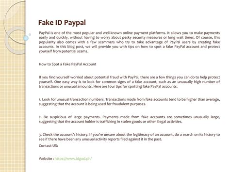 Ppt Fake Id Paypal Powerpoint Presentation Free Download Id 11741385