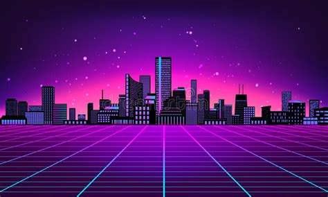 Retro Futuristic Background Stock Vector Illustration Of Backdrop Print 157347744