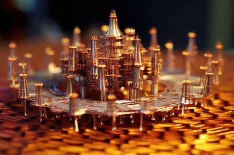 Self Assembling Nanostructures In Progress Stock Illustration