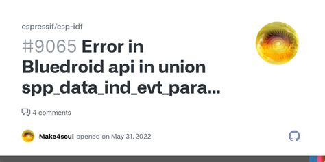 Error In Bluedroid Api In Union Spp Data Ind Evt Param IDFGH