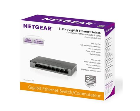 Netgear 8 Port Gigabit Ethernet Unmanaged Switch Gs308 300uks Sourceit